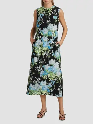 Moschino Floral Silk Midi-dress