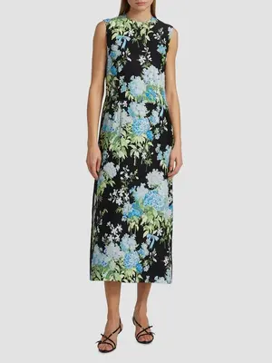 Moschino Floral Silk Midi-dress
