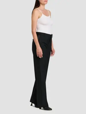 Moschino Crease-front Wool Trousers