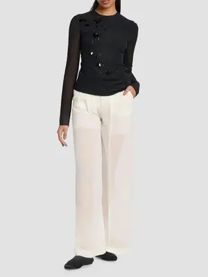 Alberta Ferretti Stretch Silk Blouse