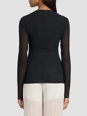 Alberta Ferretti Stretch Silk Blouse