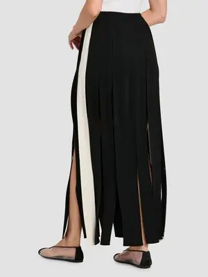 Moschino Wool Fringe Maxi Skirt