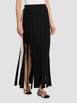 Moschino Wool Fringe Maxi Skirt
