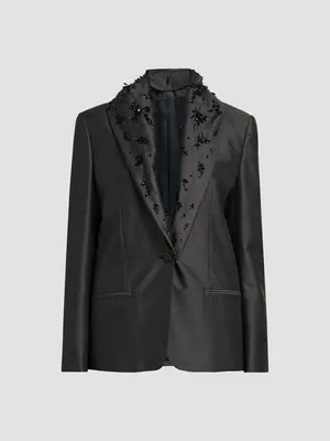 Alberta Ferretti Embellished Wool-silk Jacket