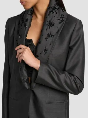 Alberta Ferretti Embellished Wool-silk Jacket