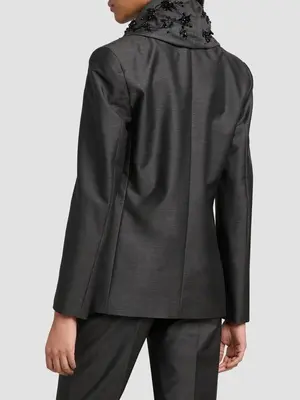 Alberta Ferretti Embellished Wool-silk Jacket