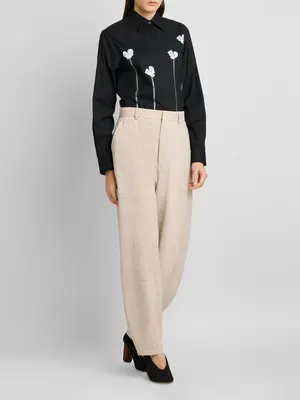 Moschino Tweed Tapered-leg Trousers