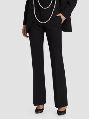 Moschino Wool-blend Straight-leg Trousers