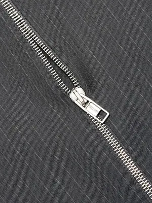 Moschino Pinstripe Wool Zip-front Jacket