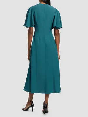 Michael Kors Flutter-sleeve Midi-dress