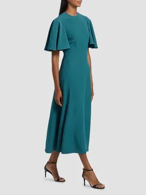 Michael Kors Flutter-sleeve Midi-dress