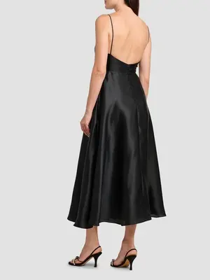 Alberta Ferretti Silk Midi-dress