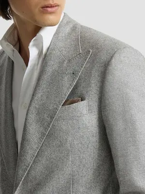 Brunello Cucinelli Regital Stripe Silk Pocket Square - Brown