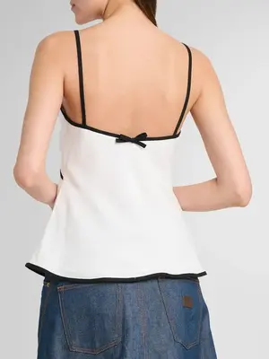 Moschino Bow Contrast Trim Cami