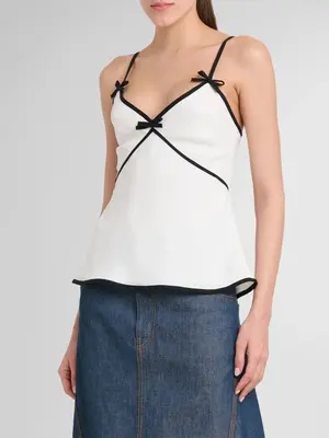 Moschino Bow Contrast Trim Cami