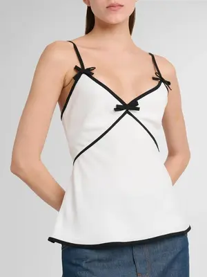 Moschino Bow Contrast Trim Cami