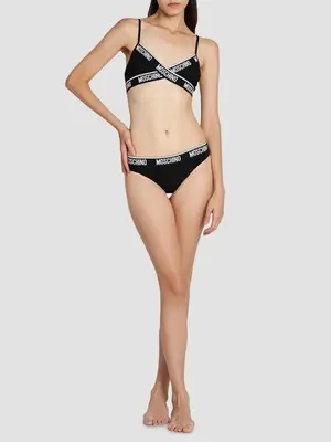 Moschino 2-pack Logo Stretch-cotton Brief Set