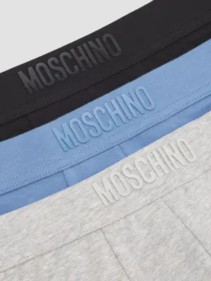 Moschino Tonal Logo Stretch-jersey Trunk Brief 3-pack