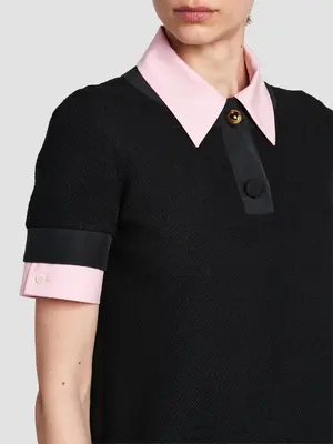 Moschino Contrast-trim Wool-blend Mini Dress