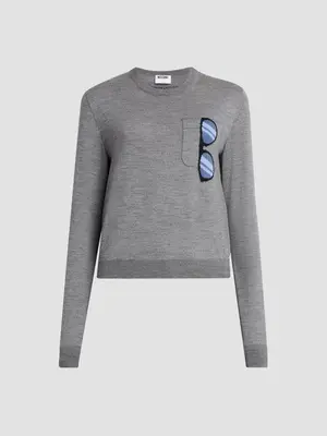 Moschino Trompe L'oeil Virgin Wool Sweater