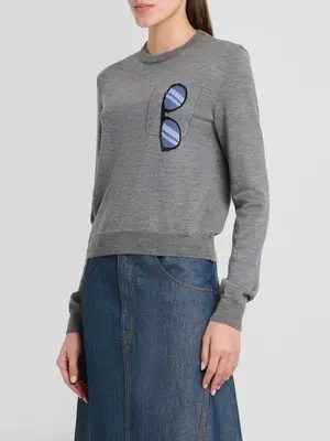 Moschino Trompe L'oeil Virgin Wool Sweater