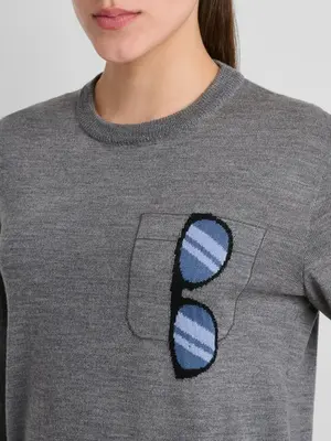 Moschino Trompe L'oeil Virgin Wool Sweater