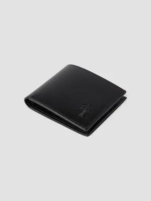 Brunello Cucinelli Brushed Leather Wallet - Black