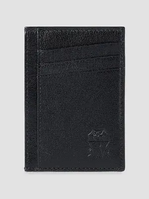 Brunello Cucinelli Brushed Leather Card Holder - Black