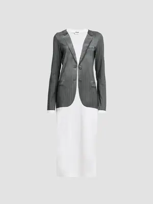Moschino Blazer Print Cotton T-shirt Dress