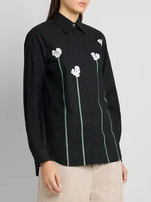 Moschino Floral Stretch-cotton Blouse