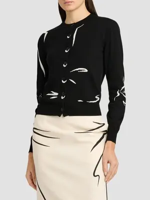 Moschino Patterned Knit Cardigan