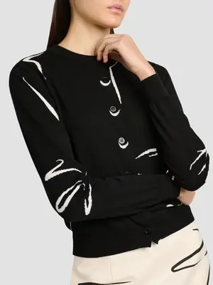Moschino Patterned Knit Cardigan