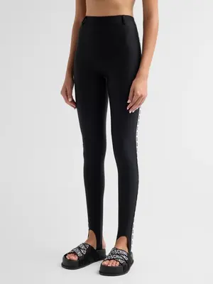 Moschino Logo Tape Stirrup Leggings