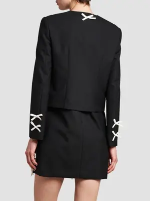 Moschino Bow Wool Knit Jacket