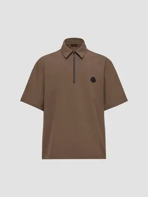 Moncler Half-zip Polo Shirt - Brown
