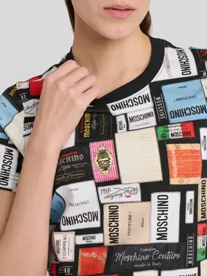 Moschino Logo Patch Cotton T-shirt