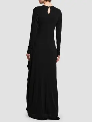 Moschino Bow Draped Maxi Dress