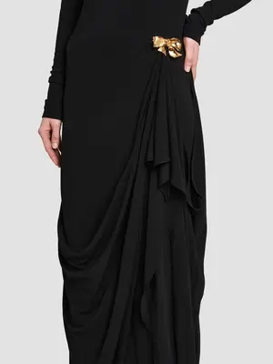 Moschino Bow Draped Maxi Dress