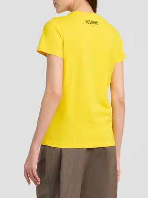 Moschino Upside-down Smiley Cotton T-shirt