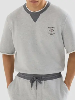Brunello Cucinelli Cotton French Terry Short Sleeve Sweatshirt