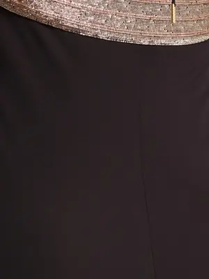 Alberta Ferretti Sequin-embellished Jersey Empire-waist Gown