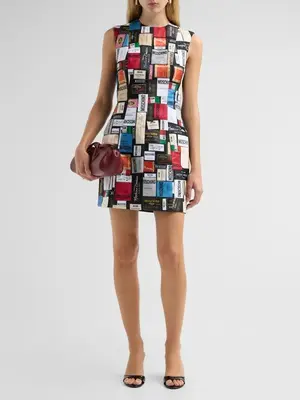 Moschino Label-print Cotton Mini Dress