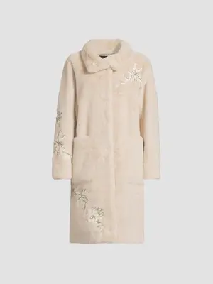 Kobi Halperin Peggy Faux-fur Hooded Coat - Oat