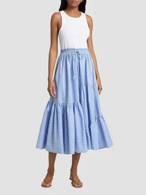 Cinq À Sept Robyn Layered Tiered Midi-dress