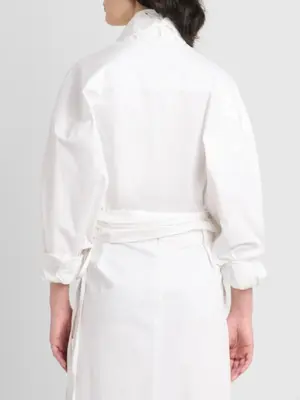 Moschino Eyelet-collar Stretch-cotton Blouse