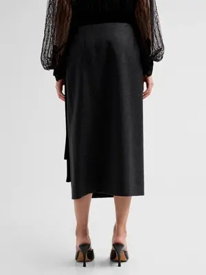 Alberta Ferretti Wool Midi Skirt