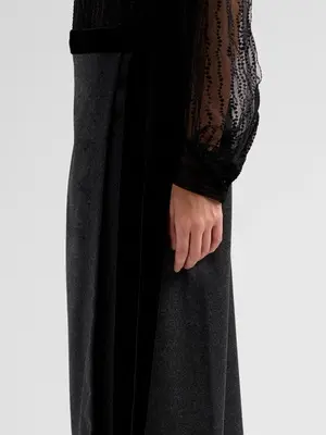 Alberta Ferretti Wool Midi Skirt