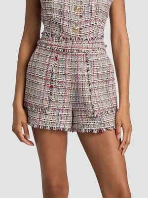 Cinq À Sept Allen Wildflower Tweed Shorts