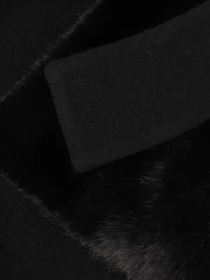 Kobi Halperin Valentine Faux Fur-trim Wool Coat - Black