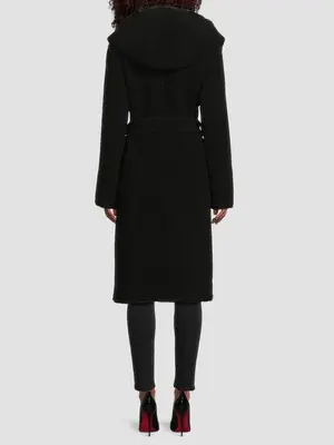 Kobi Halperin Valentine Faux Fur-trim Wool Coat - Black